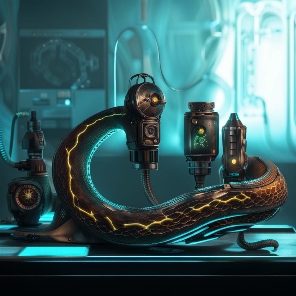 cyberpunk snake - AI Generated Artwork - NightCafe Creator