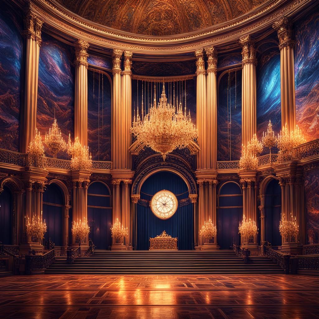 Night at the Opera detailed matte painting, deep color, fantastical ...