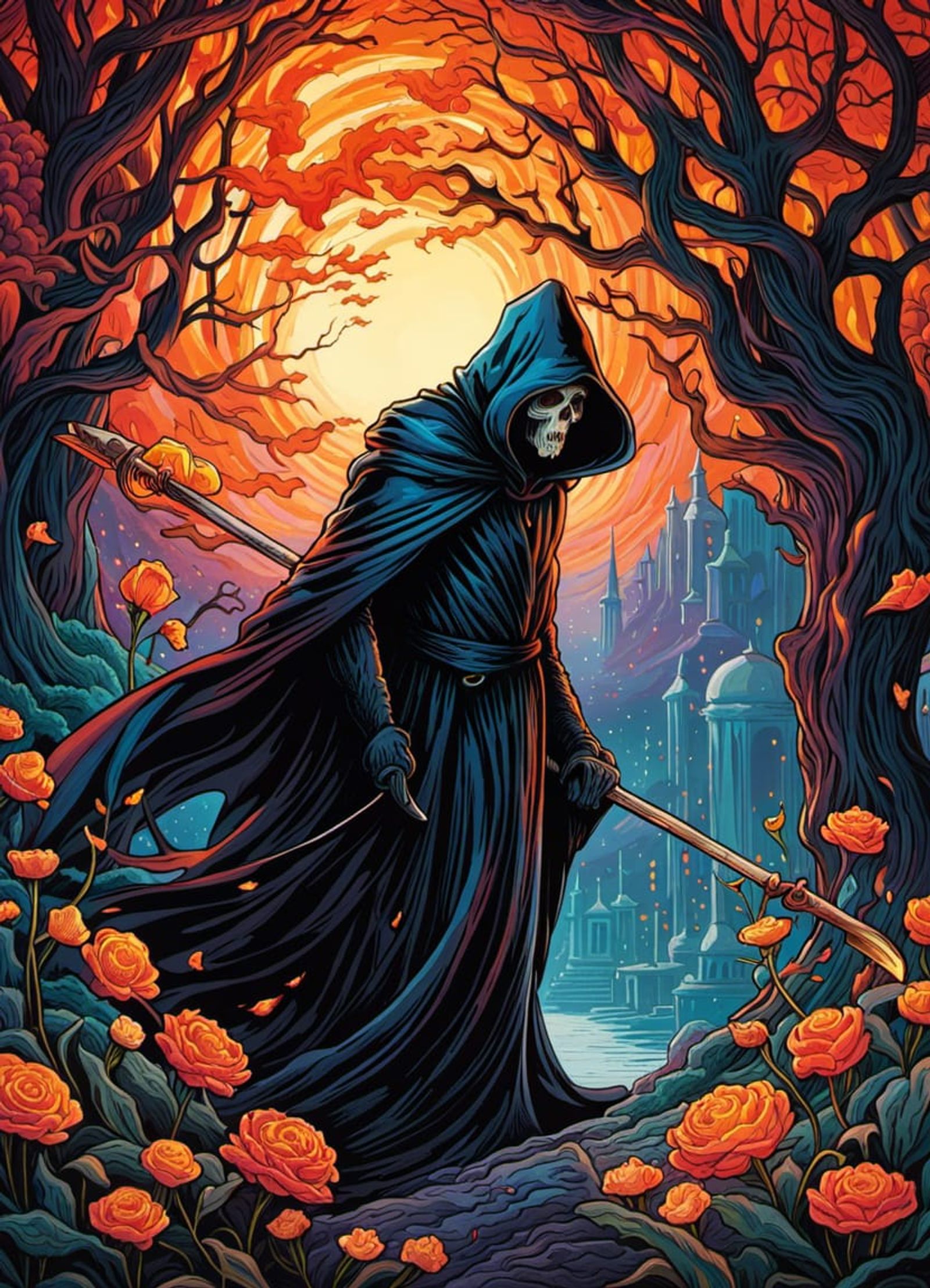 Grim Reaper Tarot Card - AI Generated Artwork - NightCafe Creator