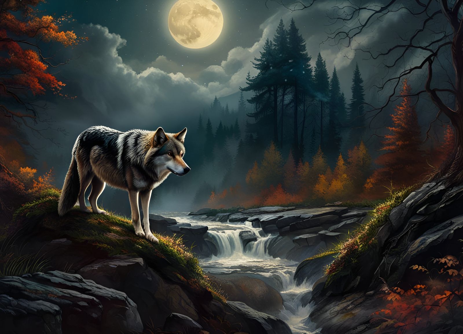 Full moon enjoyer - AI Generated Artwork - NightCafe Creator