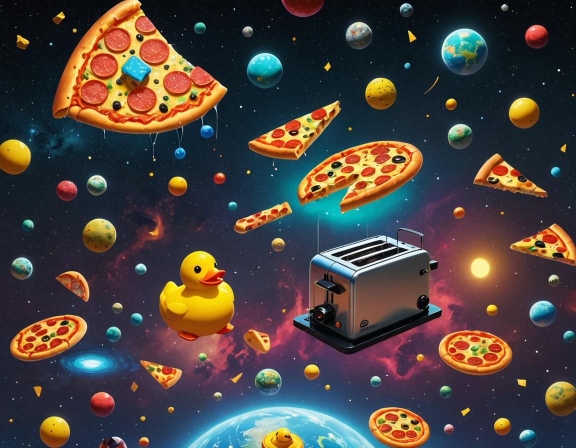 Random objects in space - AI Generated Artwork - NightCafe Creator