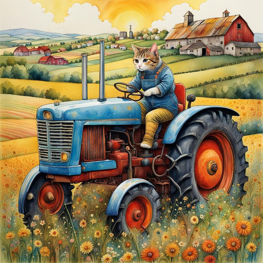 Farmer Cat - AI Generated Artwork - NightCafe Creator