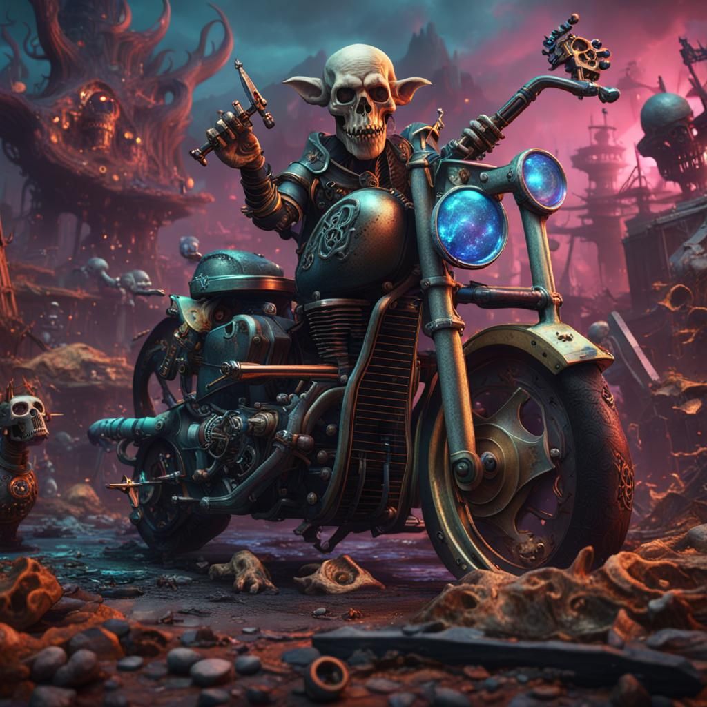 Punk Band Dograt and the Bones Guitars - AI Art