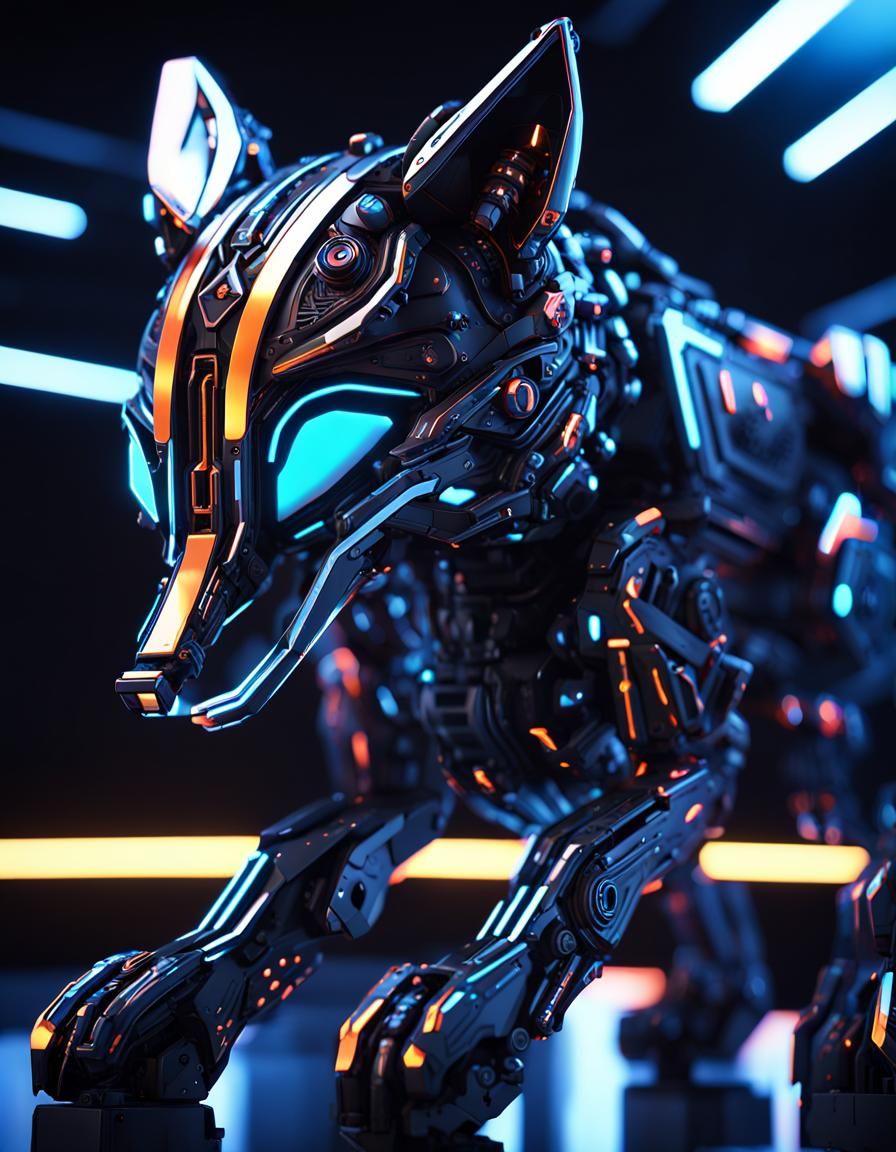 Robot fox - AI Generated Artwork - NightCafe Creator