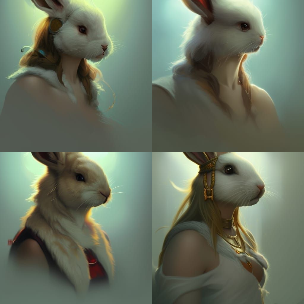 Priestess Furry bunny Anthro - AI Generated Artwork - NightCafe Creator