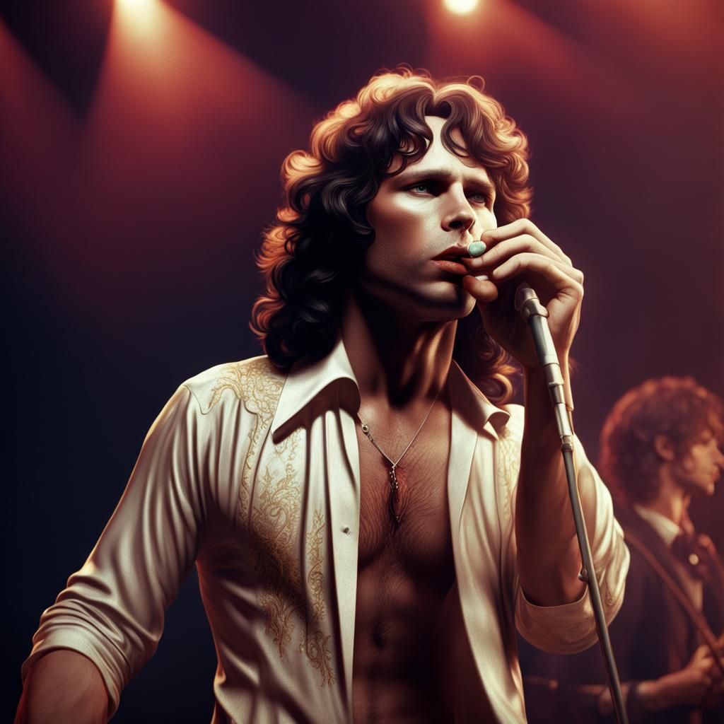 Jim Morrison ver 2.0 - AI Generated Artwork - NightCafe Creator