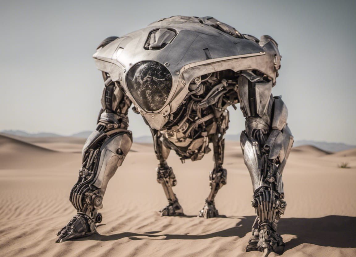 cyborg mountain goat with futuristic armor ready to fight intricate ...