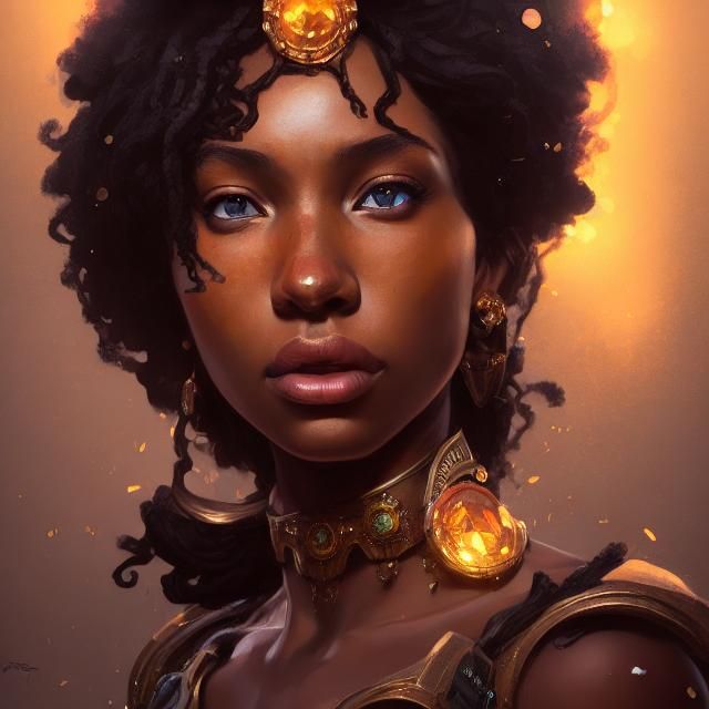 Black Gold Princess - AI Generated Artwork - NightCafe Creator