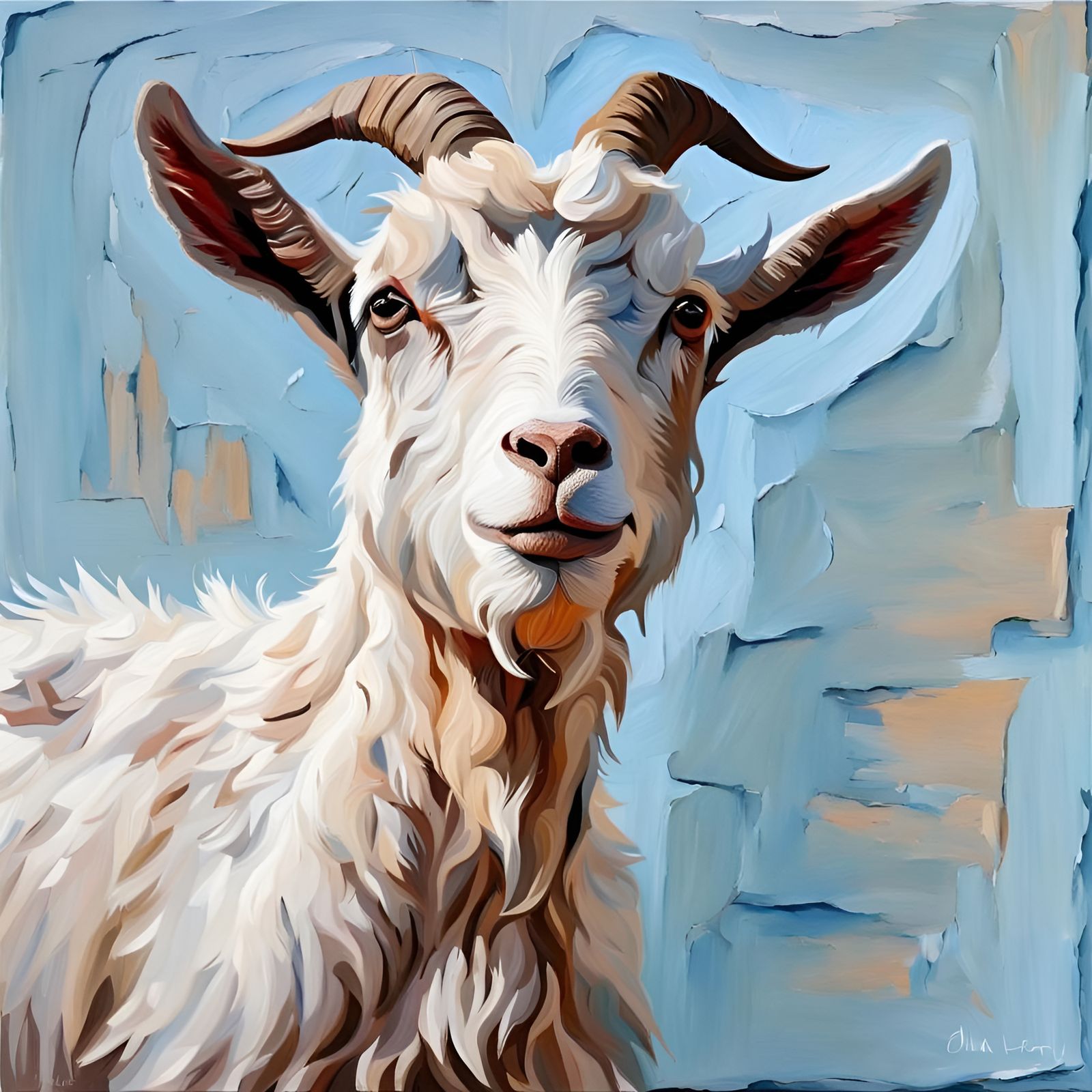 Wise Young Goat - AI Generated Artwork - NightCafe Creator