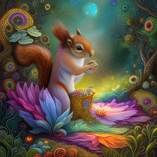 Squirrel Time - AI Generated Artwork - NightCafe Creator