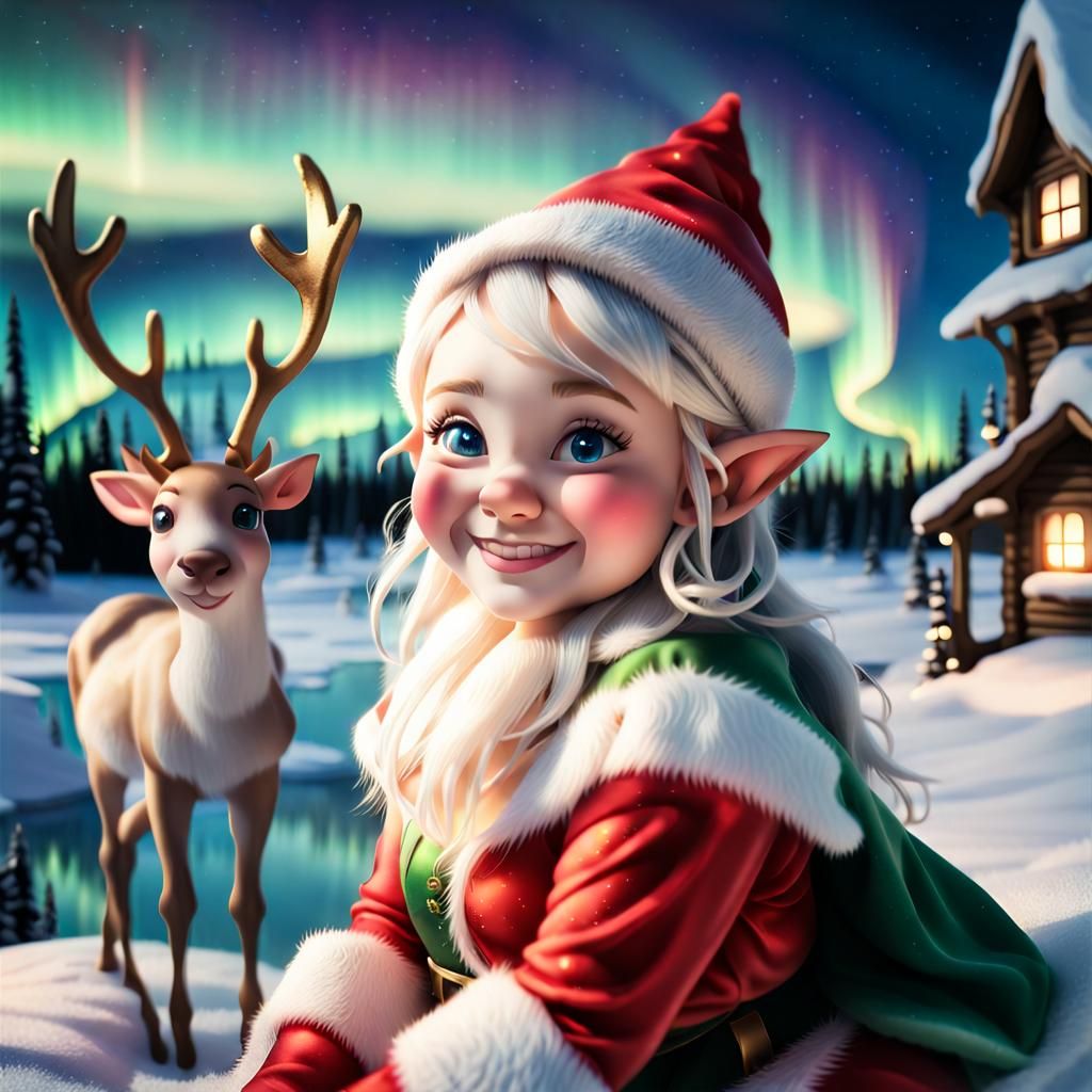 Happiest Santa Elf - AI Generated Artwork - NightCafe Creator