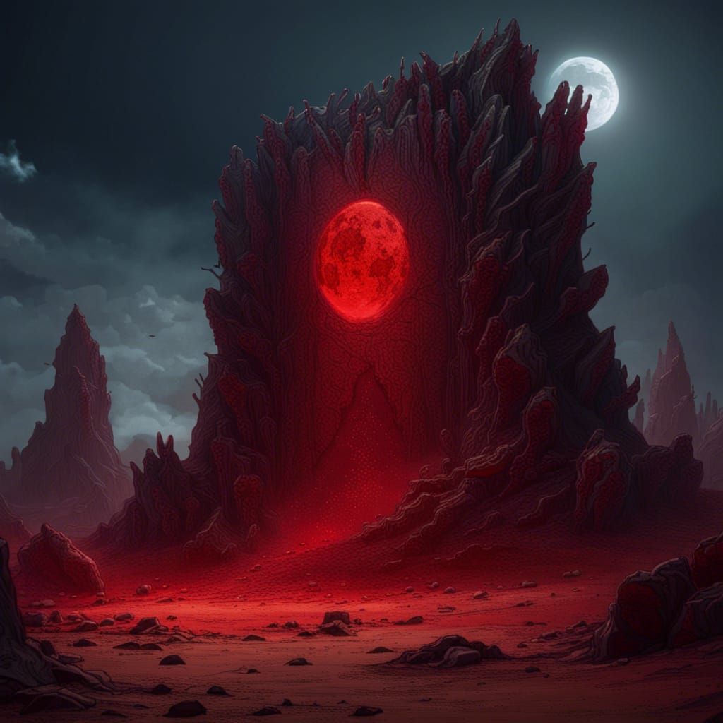 Blood monolith - AI Generated Artwork - NightCafe Creator
