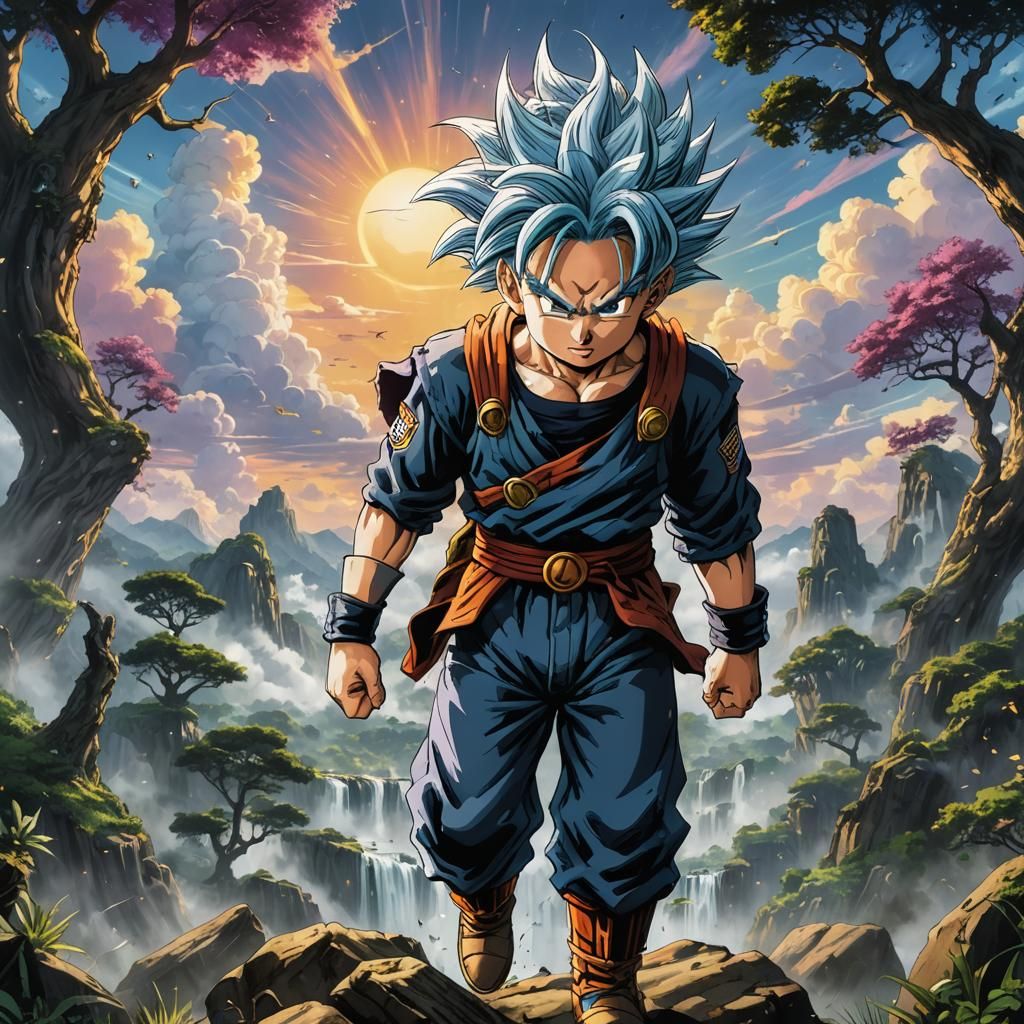 Ink draw of Trunks by akira toriyama | detailed matte painting, deep ...