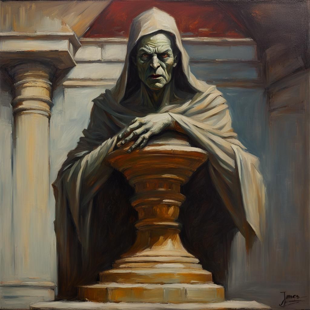 Evil Statue Anamoly - AI Generated Artwork - NightCafe Creator