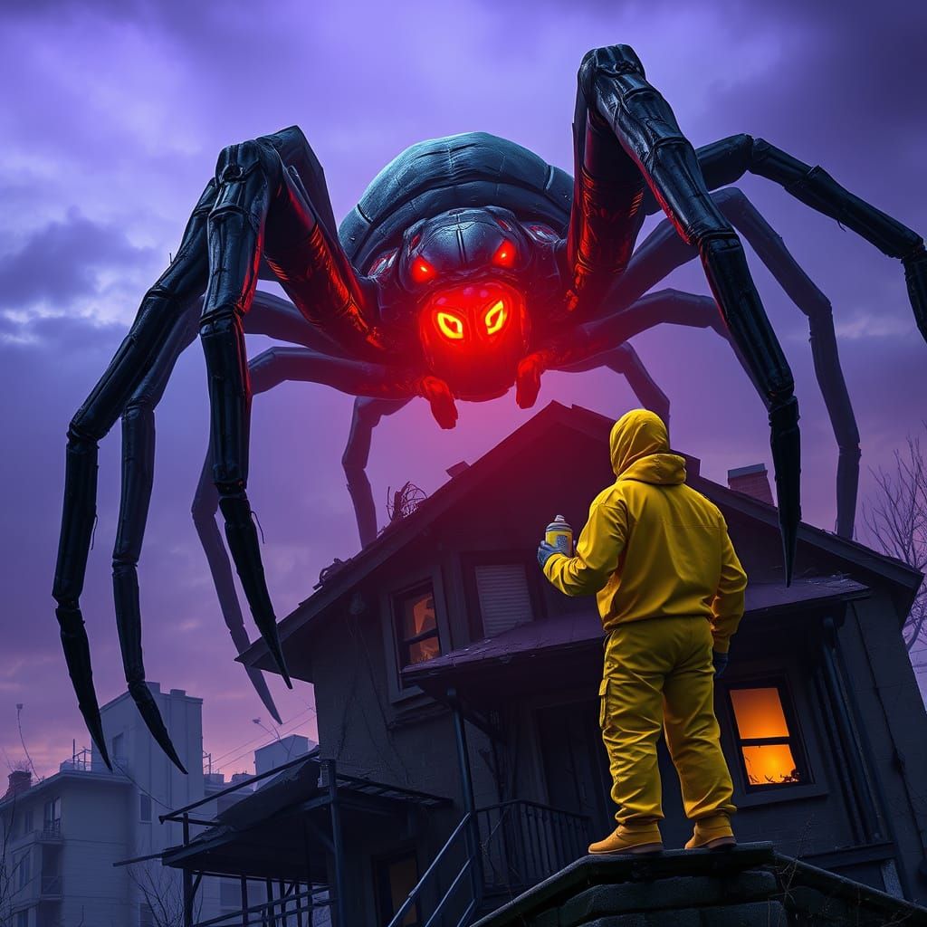 Schädlingsbekämpfer - Dark Fantasy Spider Towers Over Pest ...
