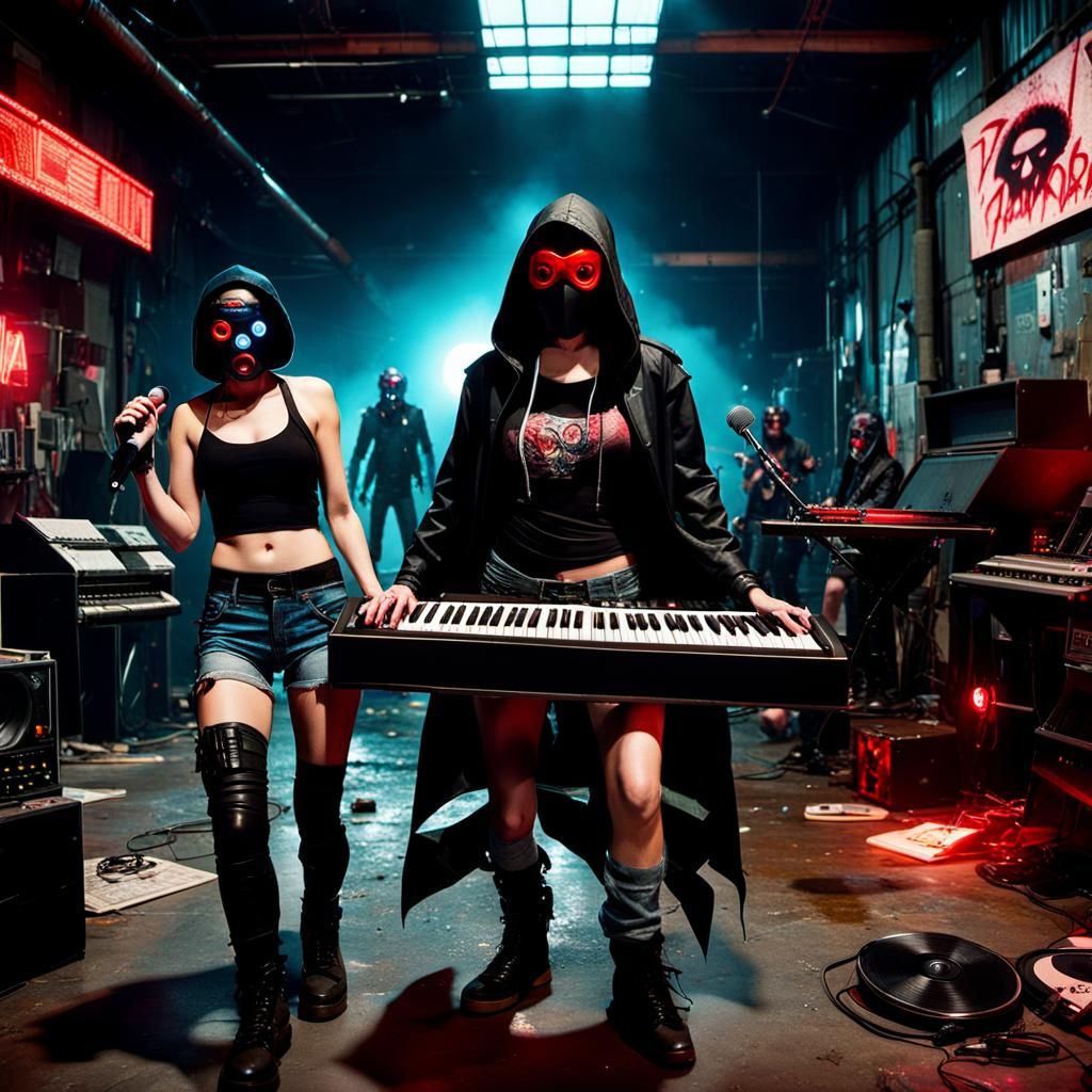 Gritty Punk Rocker in Hyperrealistic Post-Apocalyp... - AI Art