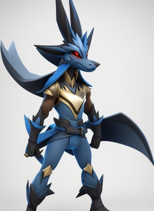 lucario warrior creature - AI Generated Artwork - NightCafe Creator