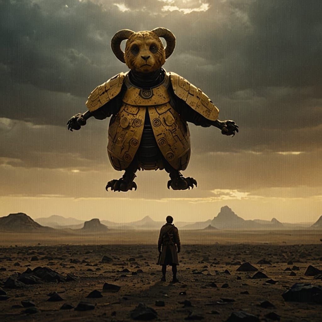 make an animated character - Heroic Figure in Cinematic Glor...