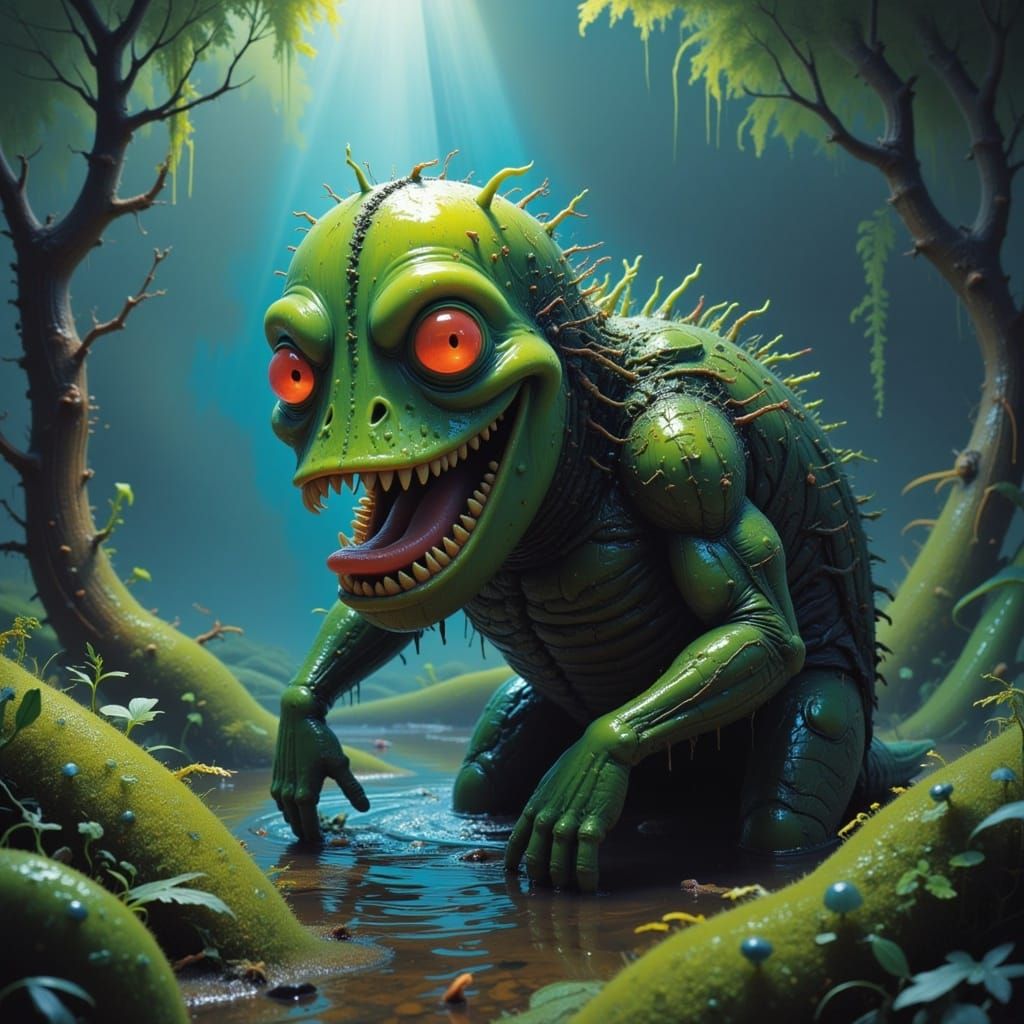 Gator swamp - Gator Swamp in Neon Dys...