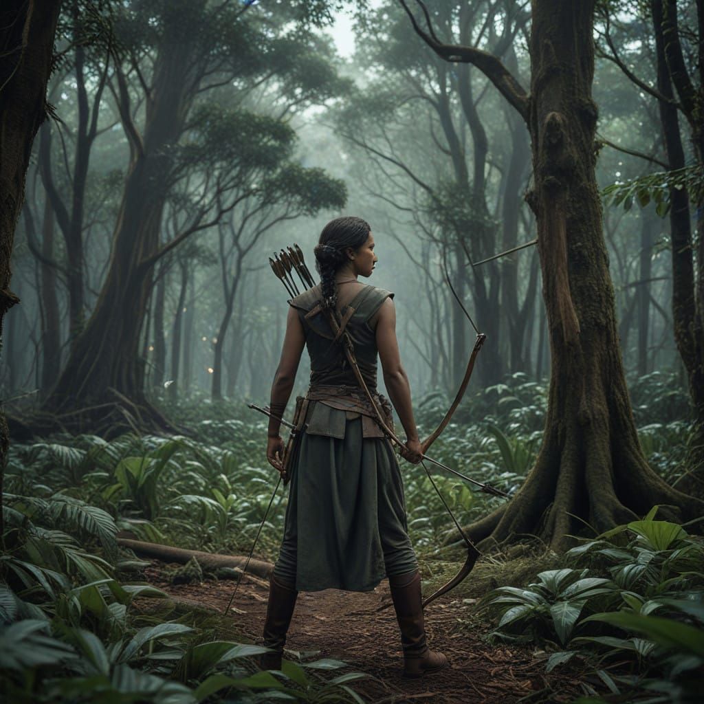 Surreal Quilombo Dos Palmares Battle Scene with Da... - AI Art