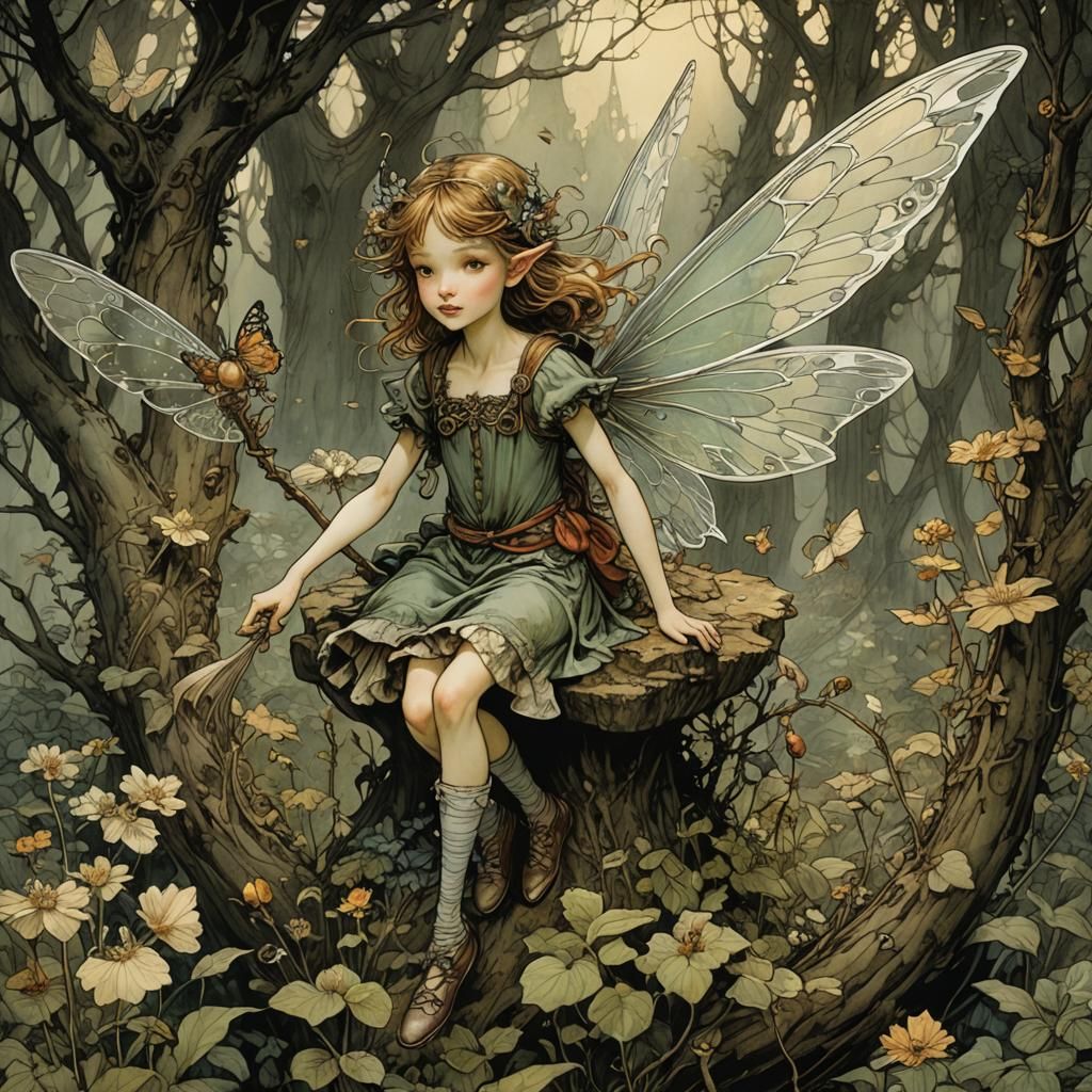 "The mischievous fairy, by Posuka Demizu, Arthur Rackham, and Tony ...