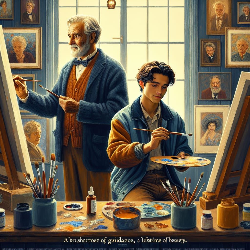 Master and his Apprentice - AI Generated Artwork - NightCafe Creator