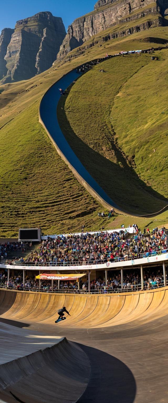 anthropomorphic ploidy extreme skaters dropping in to use Drakensberg ...
