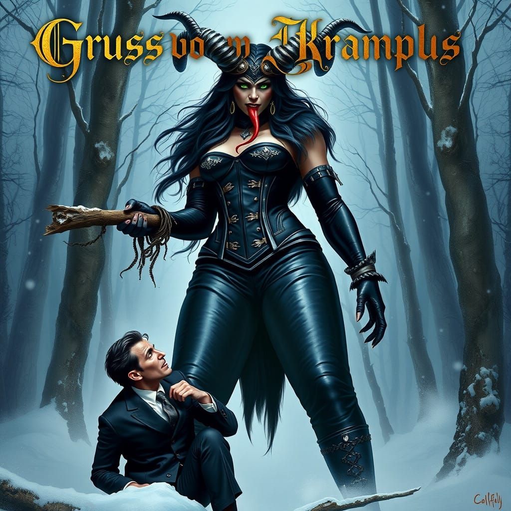 Sexy Krampus postcards were a thing during the 19th Century. 😄