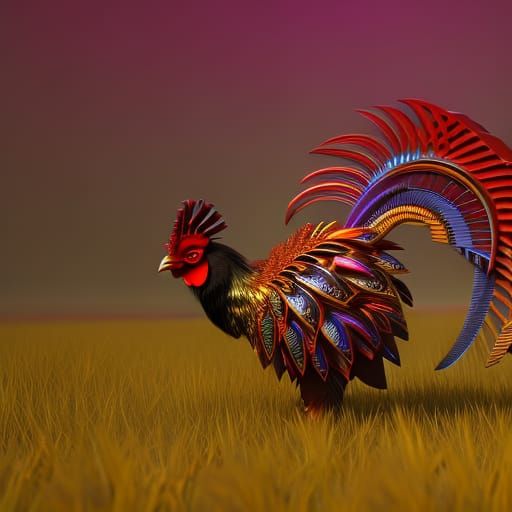 A Prize Rooster - AI Generated Artwork - NightCafe Creator