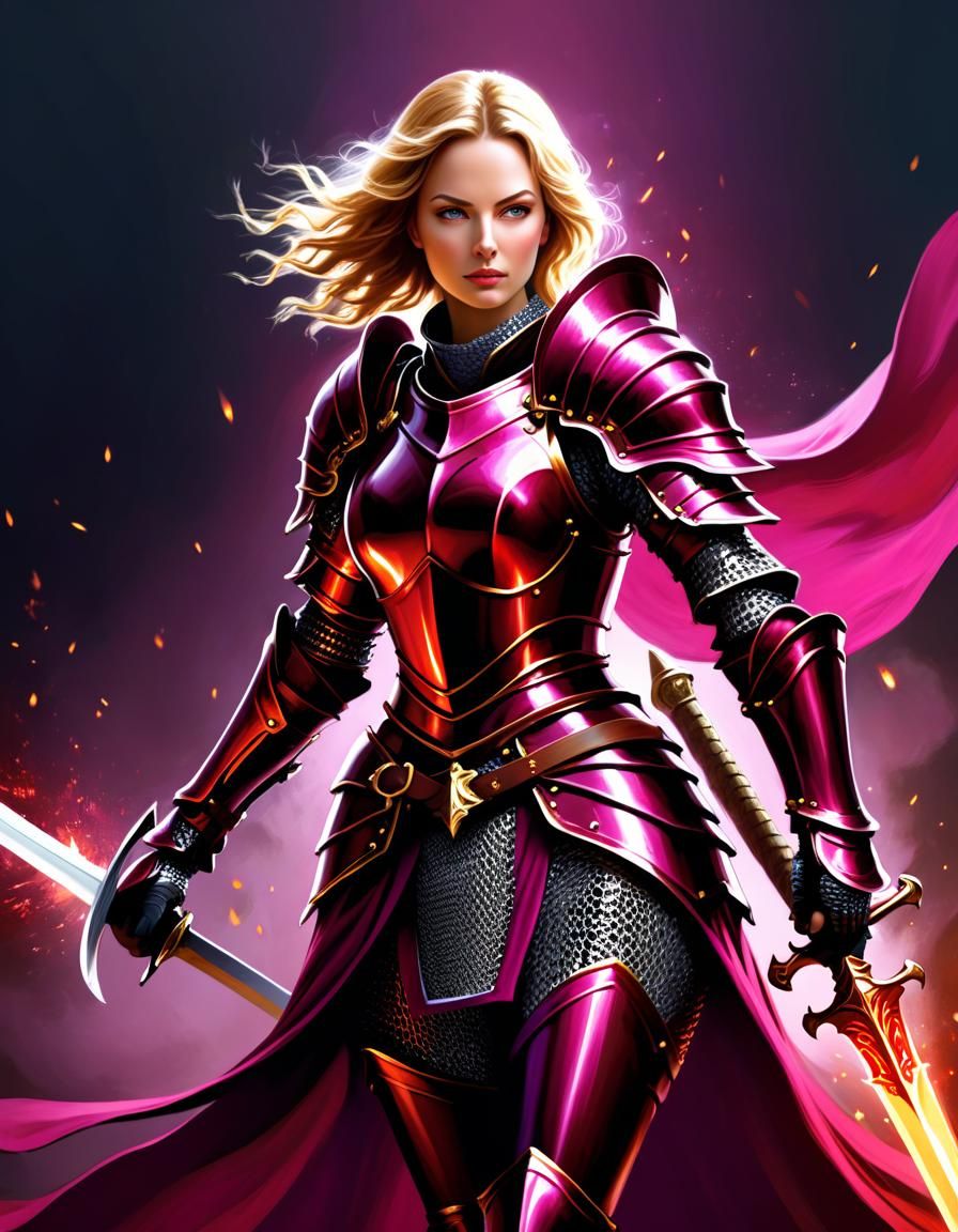 Magenta Knight - AI Generated Artwork - NightCafe Creator