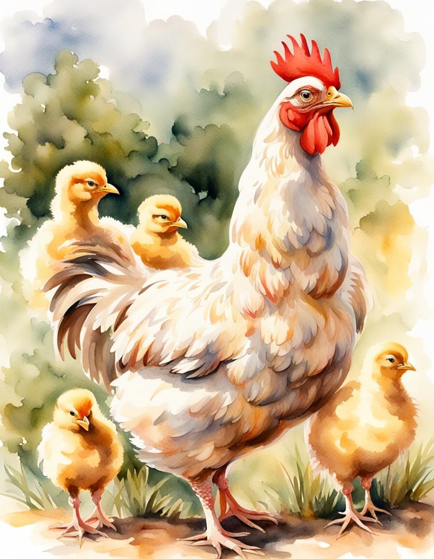 a very simple hyper realistic watercolor drawing of the loveliest cute ...