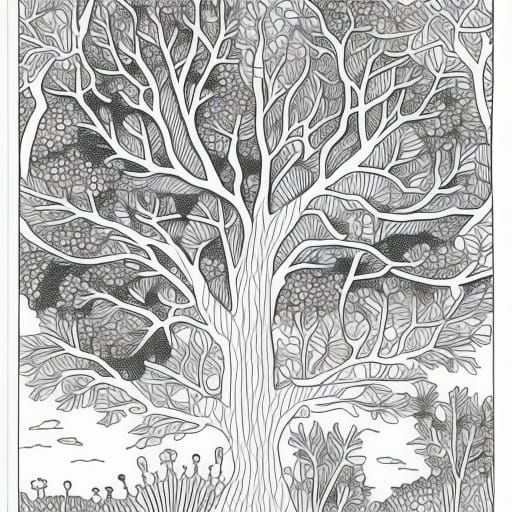 I want to color this tree - AI Generated Artwork - NightCafe Creator