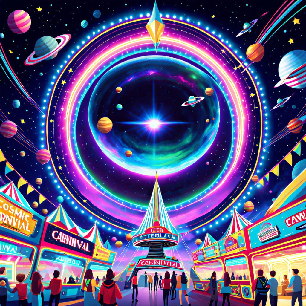 Cosmic Space Carnival - AI Generated Artwork - NightCafe Creator
