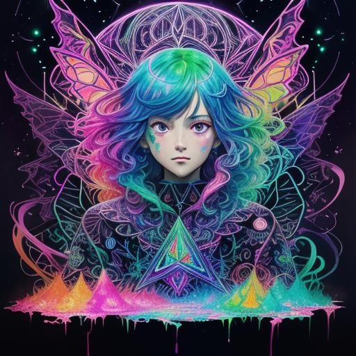 demonic fairy 8k resolution holographic astral cosmic illustration ...