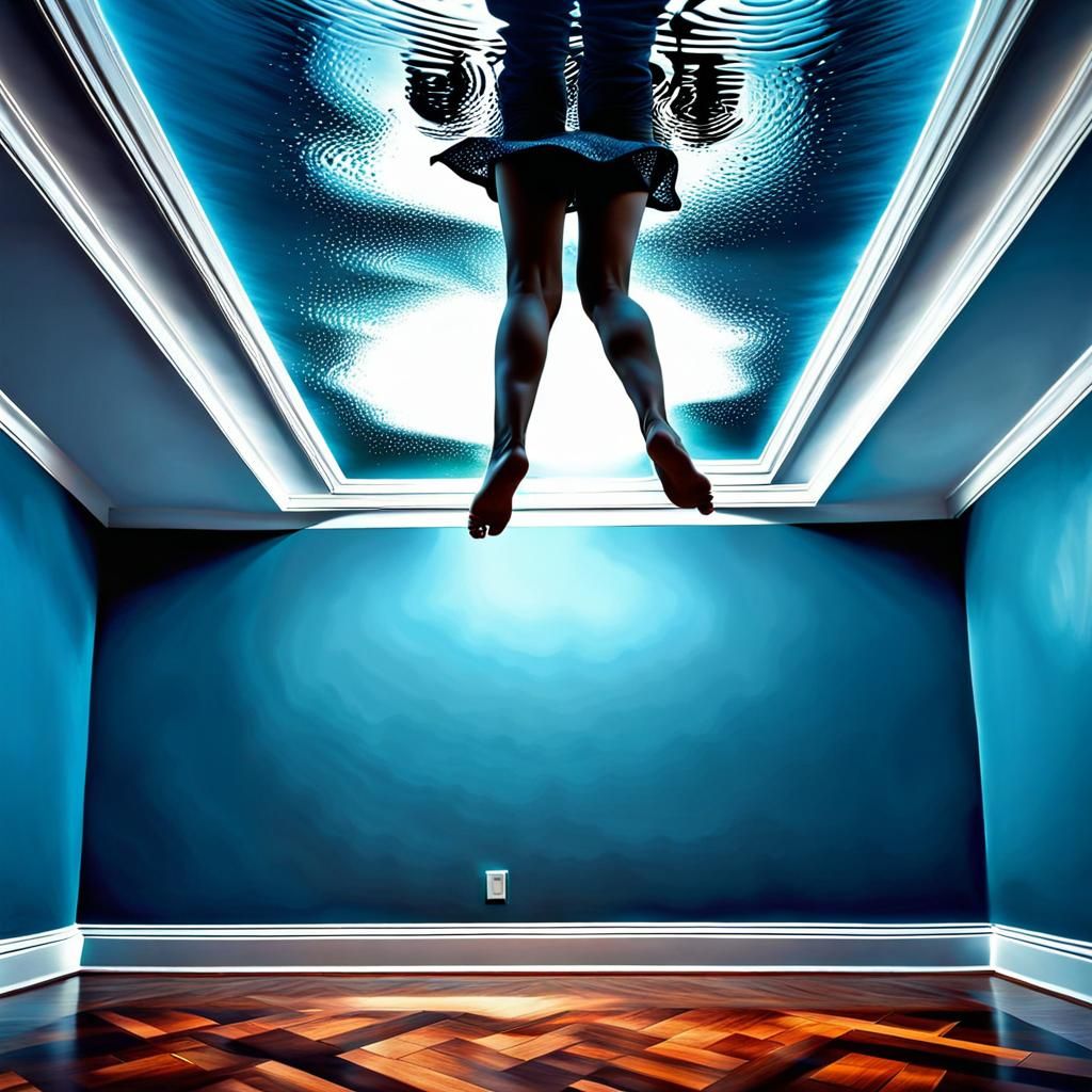 When pool and reality melt - AI Generated Artwork - NightCafe Creator