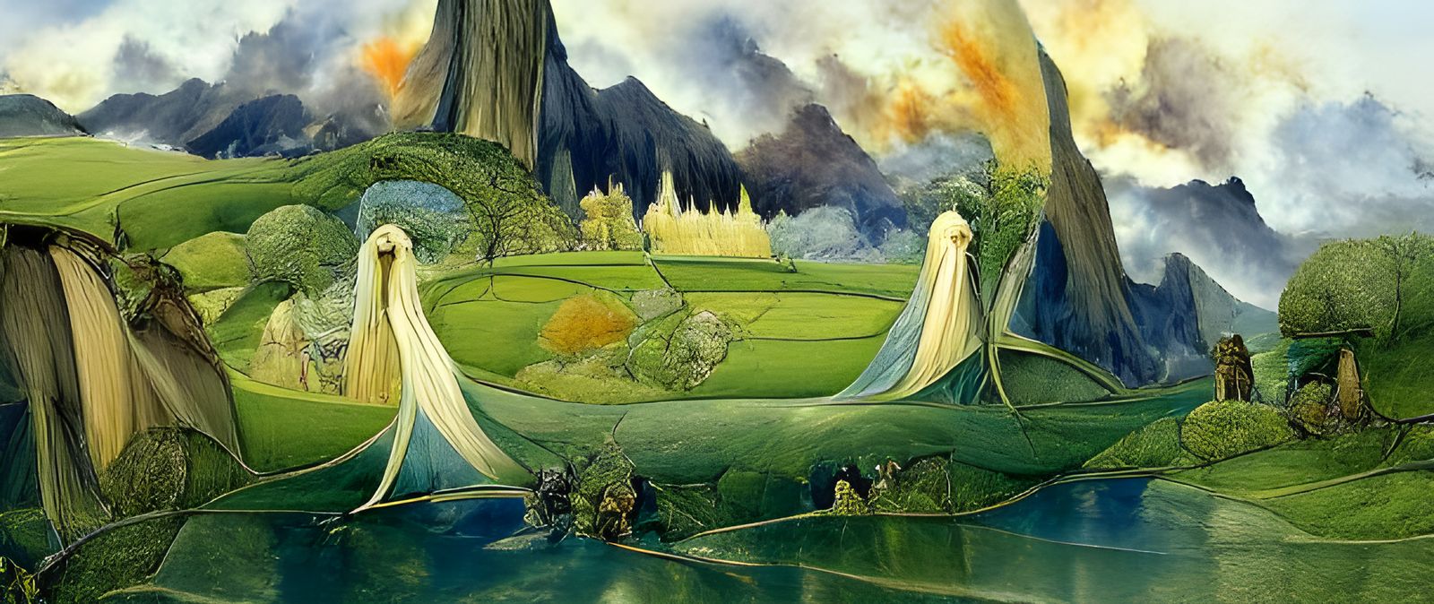 Beautiful Fantasy Illustration, homage to J.R.R. Tolkien - AI Generated ...