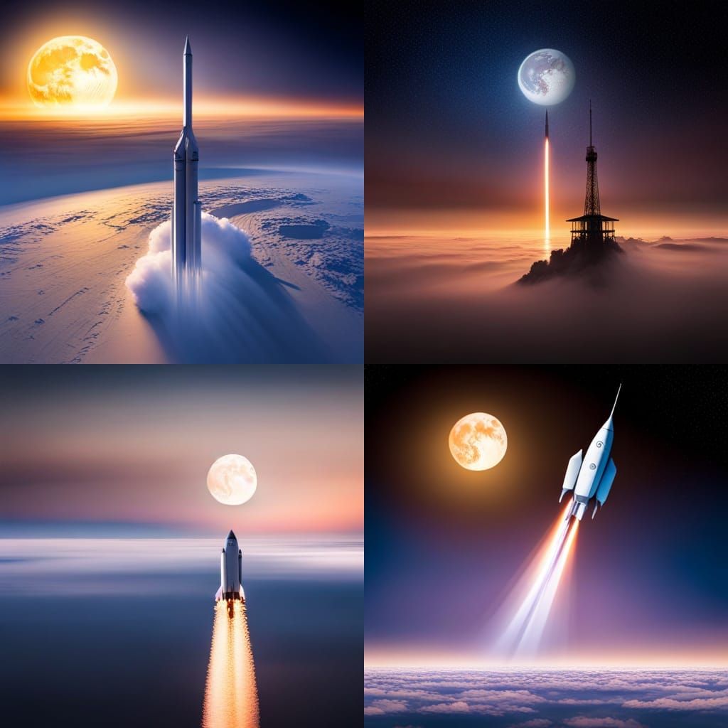 Rocket launching - AI Generated Artwork - NightCafe Creator