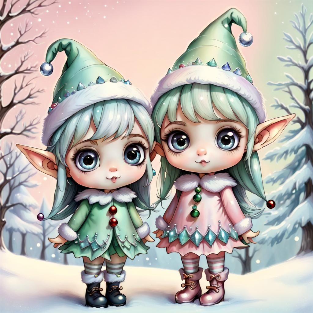 big eyed chibi elves / Starlight XL : r/nightcafe