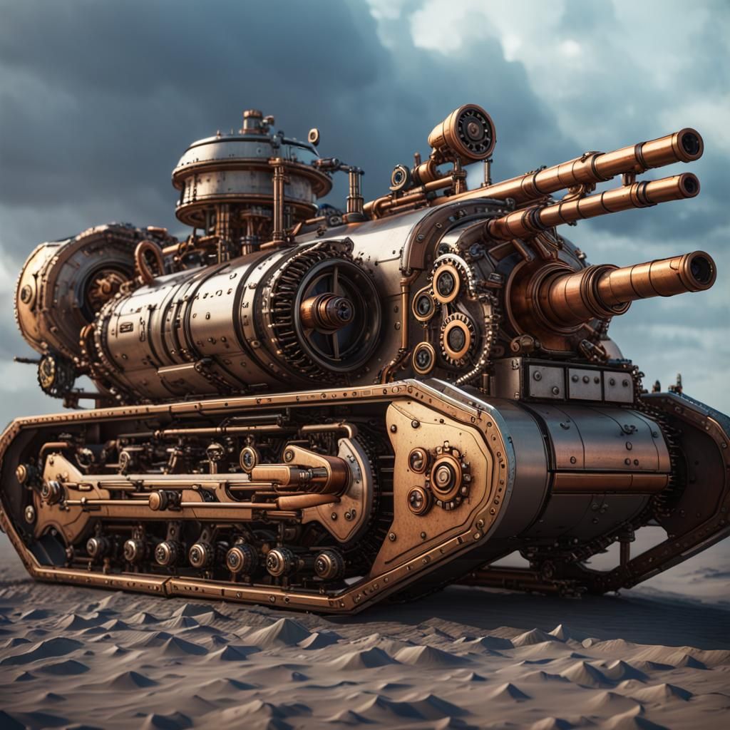 Heavy Steam Tank - AI Generated Artwork - NightCafe Creator