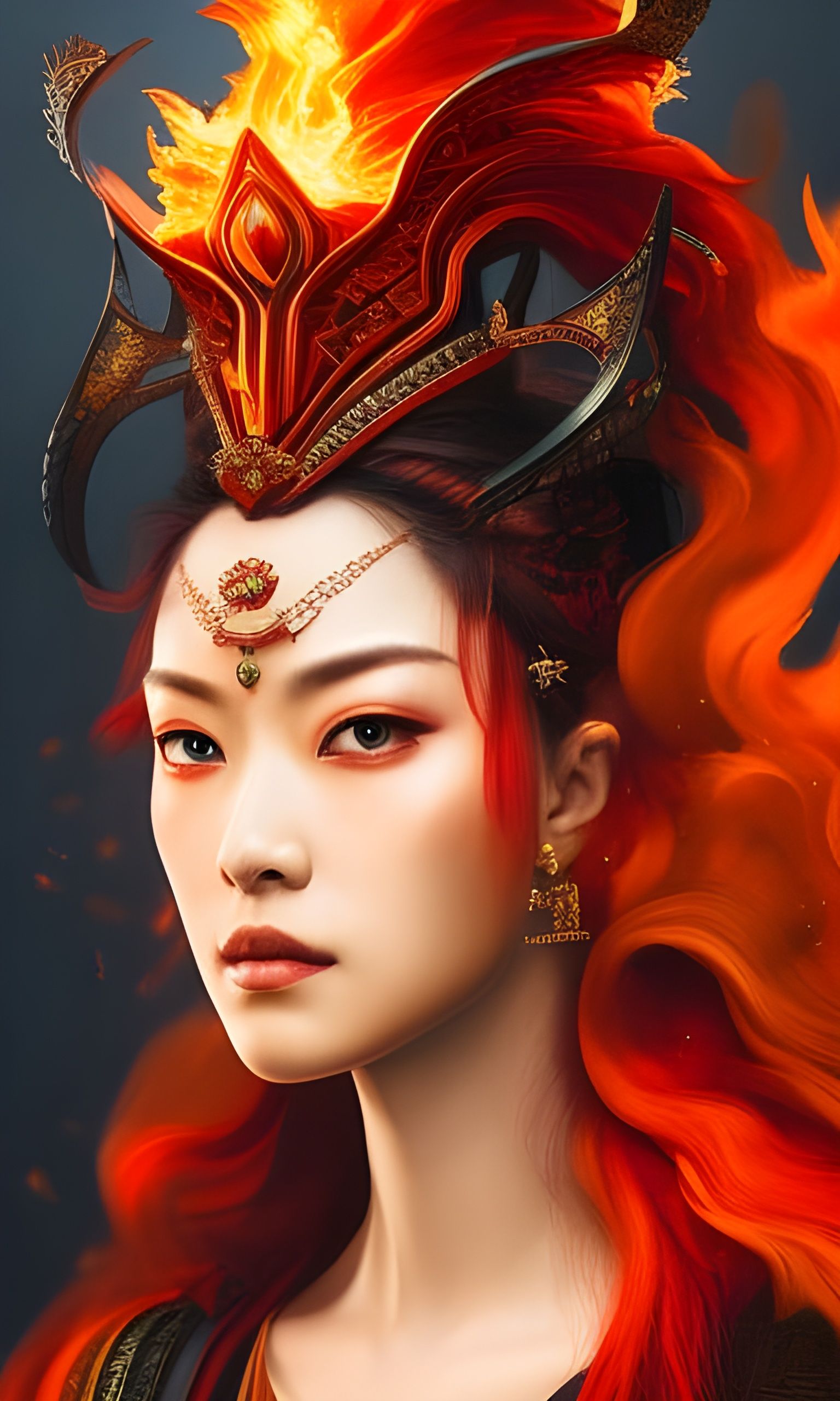 The flaming crown of the Fire Queen - AI Generated Artwork - NightCafe ...