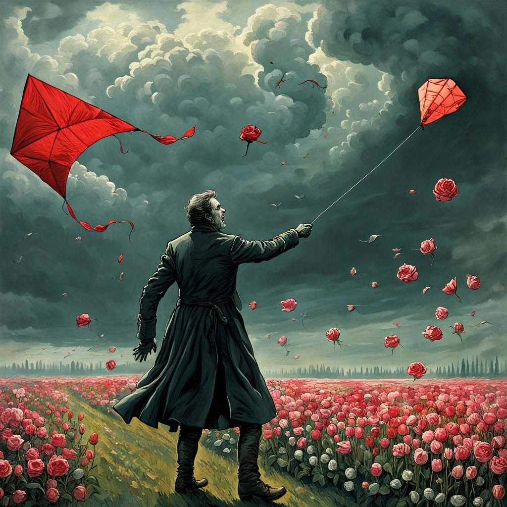 The Joker flying a kite on his off time - AI Generated Artwork ...