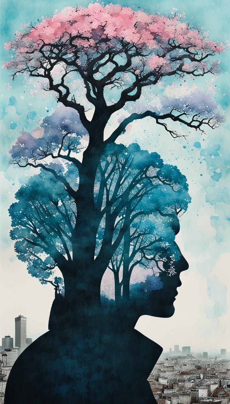 Inner Growth Silhouette - AI Generated Artwork - NightCafe Creator