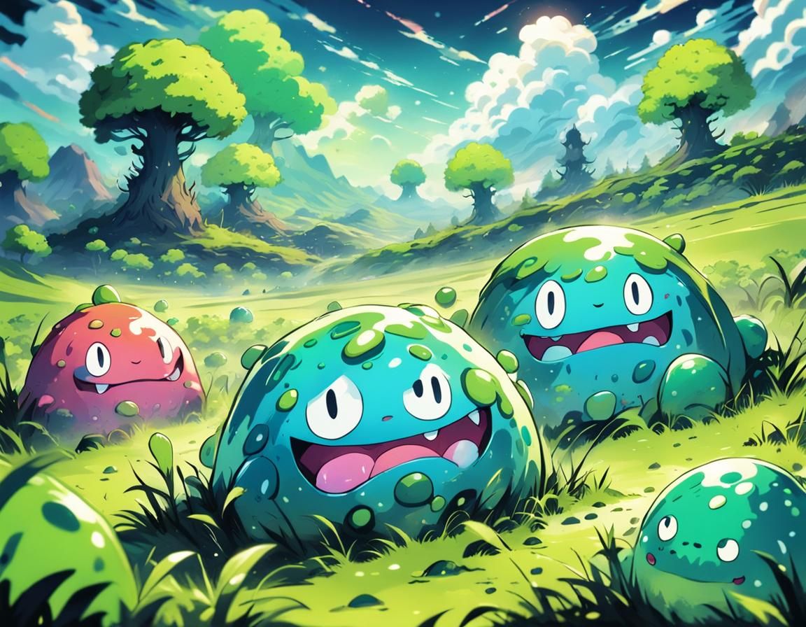 Slime Monsters - AI Generated Artwork - NightCafe Creator