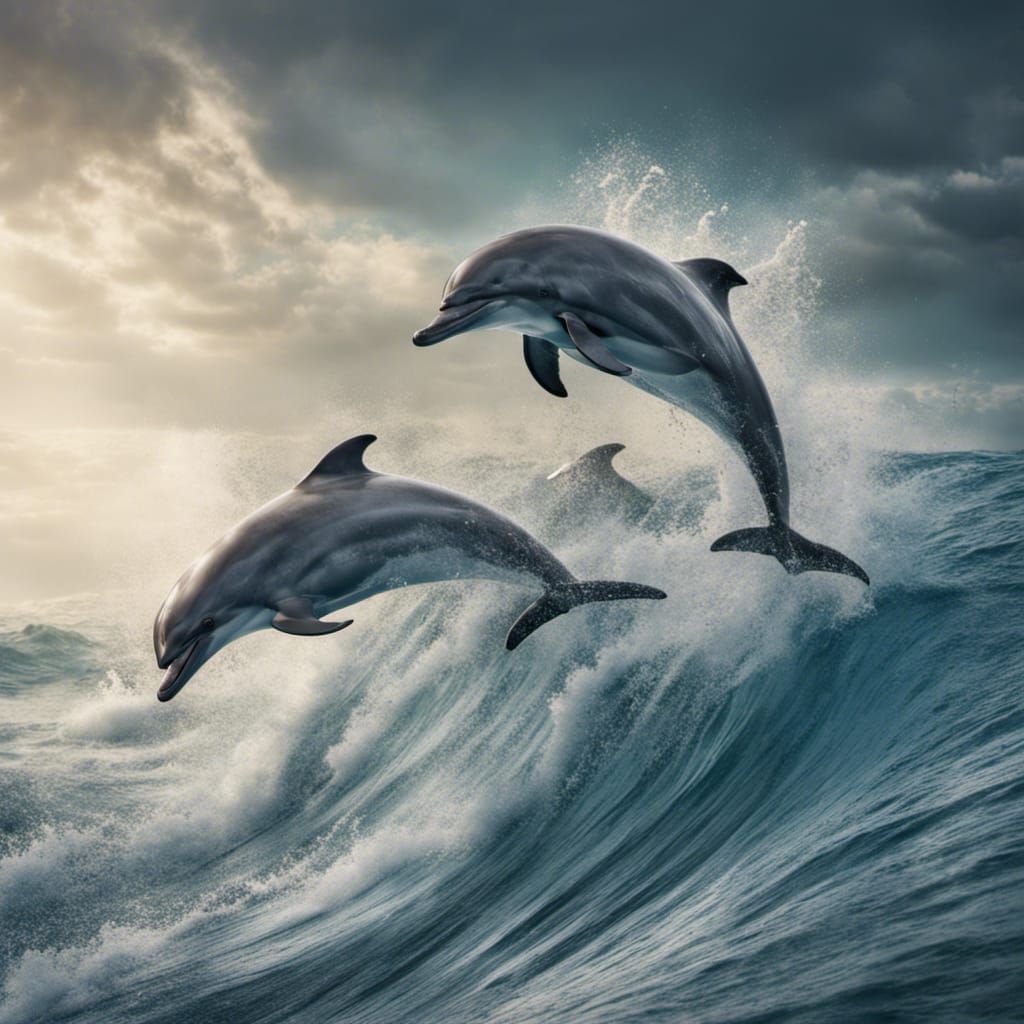 Dolphins - AI Generated Artwork - NightCafe Creator