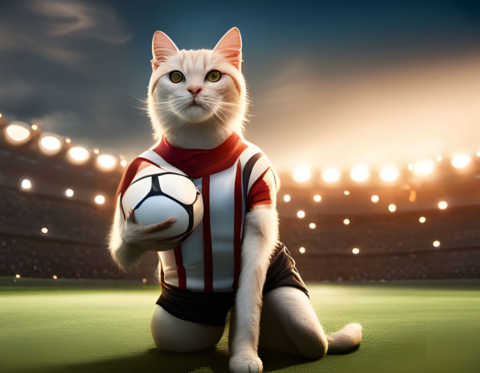 small moment for football but huge leap for all cats - AI Generated ...