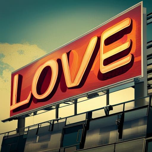 Billboard Of Love - AI Generated Artwork - NightCafe Creator