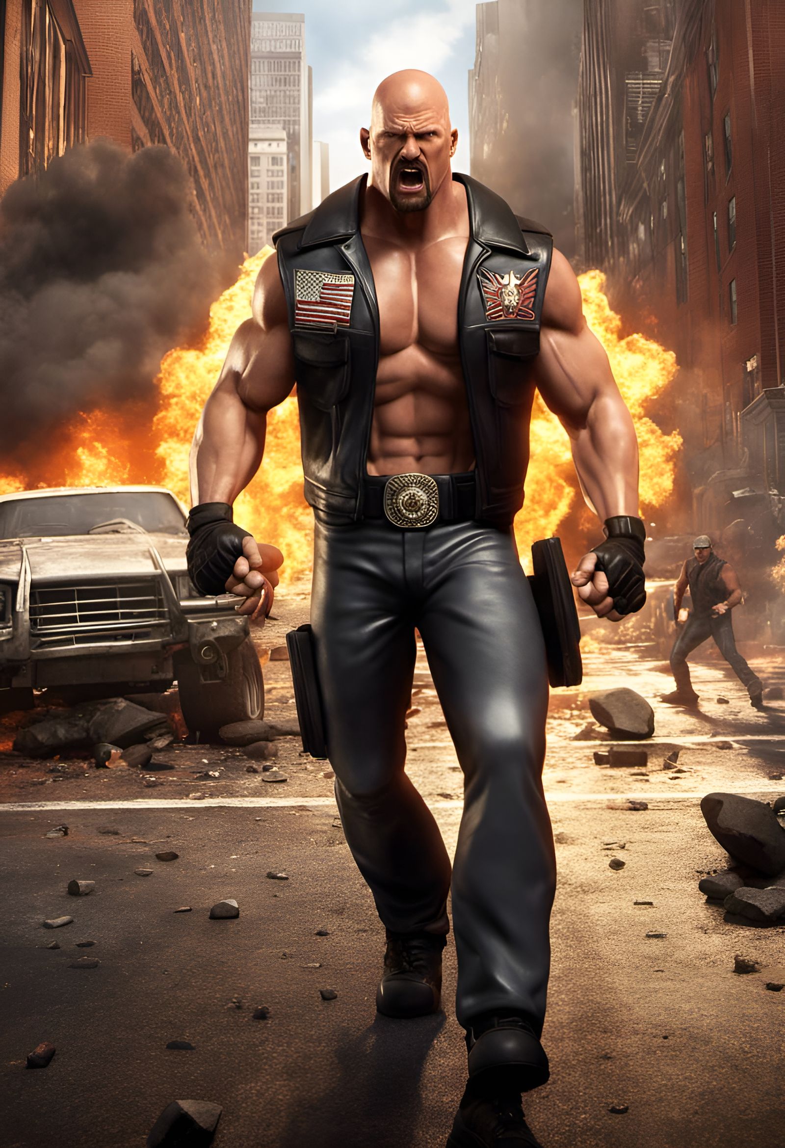 Stone Cold Stunner - AI Generated Artwork - NightCafe Creator