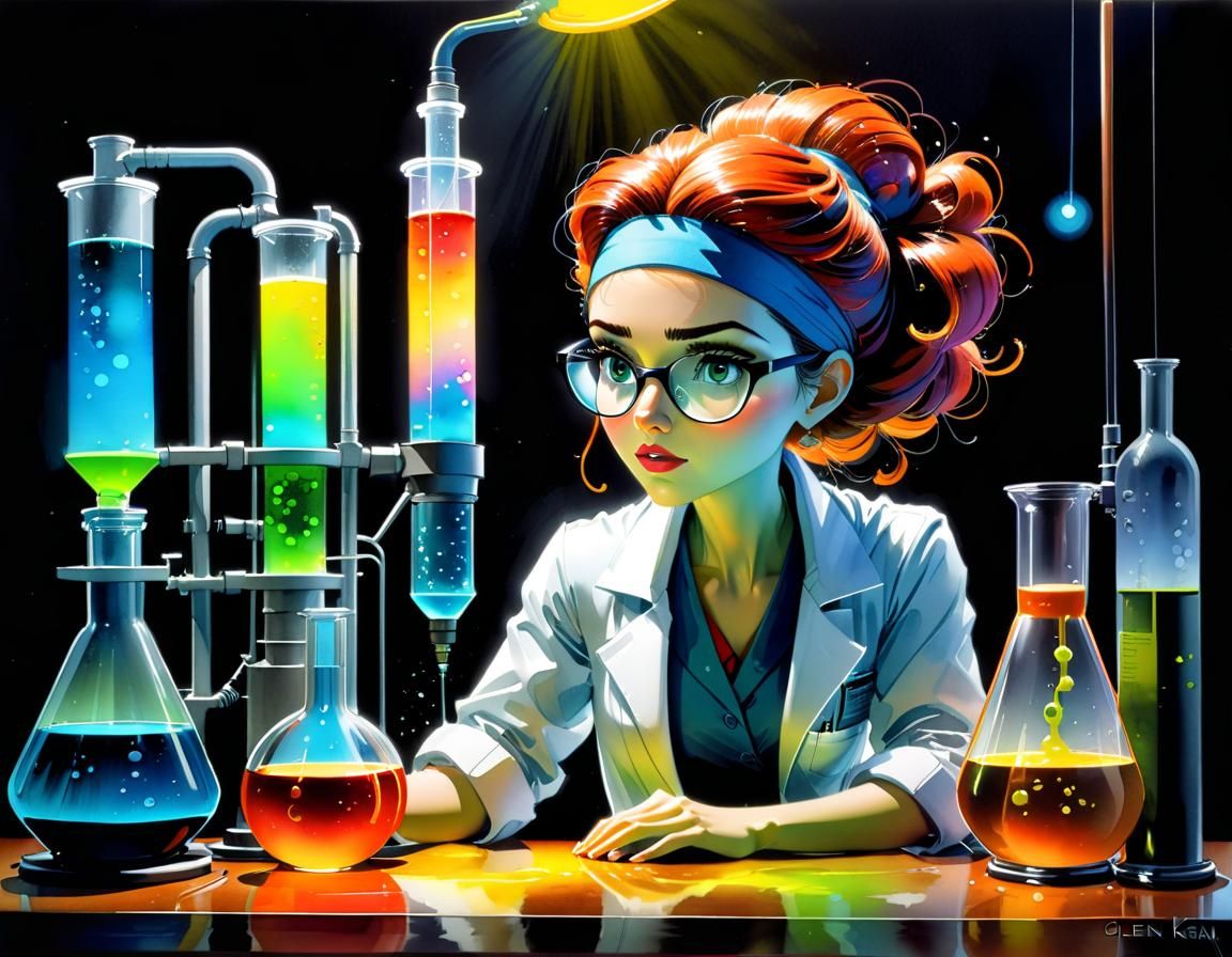 Late Night in the Lab I - AI Generated Artwork - NightCafe Creator