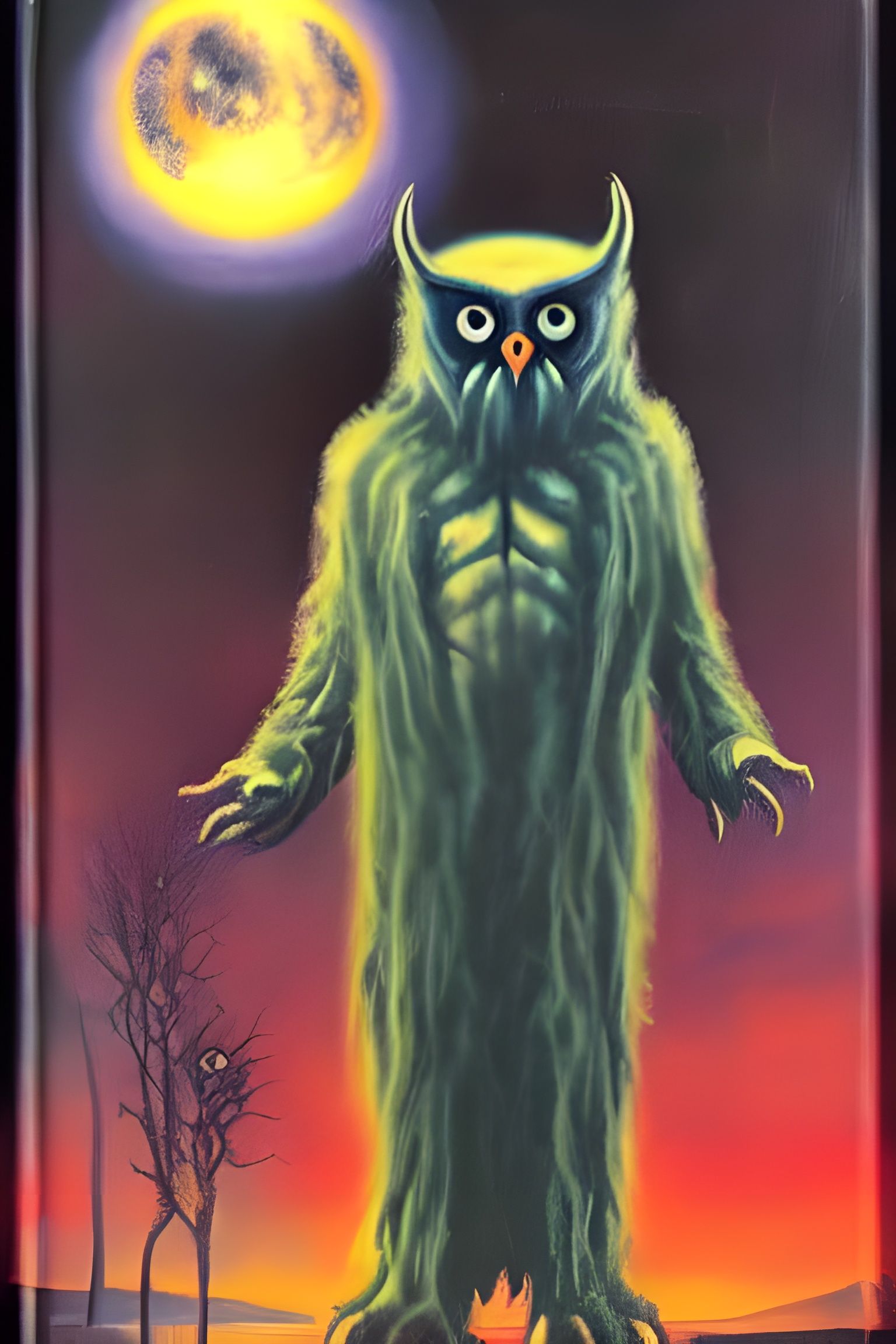 the cryptid known as owlman - AI Generated Artwork - NightCafe Creator
