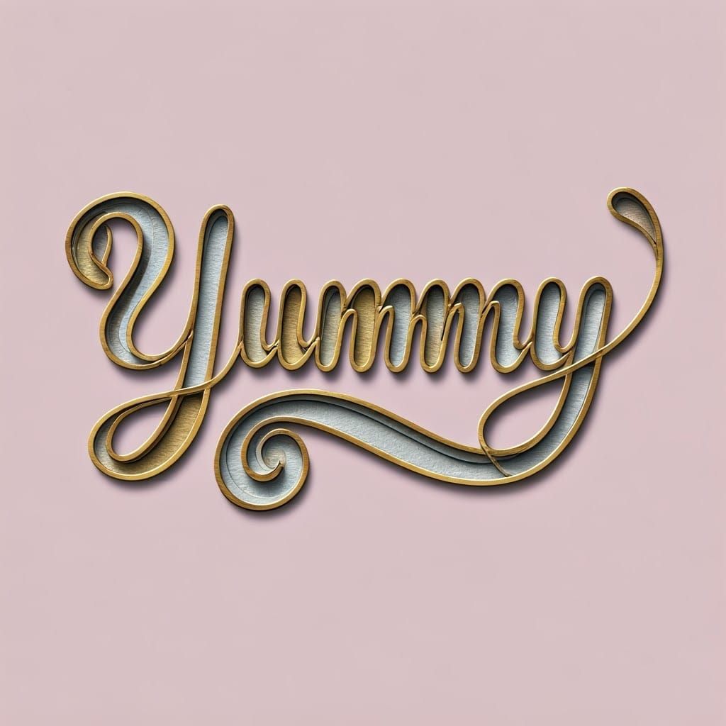 Playful Art Deco Word Art in Vibrant Colors - AI Art